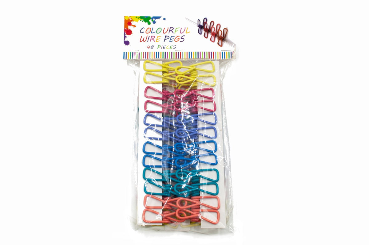Colourful Wire Pegs - 48pc – Workingdeals